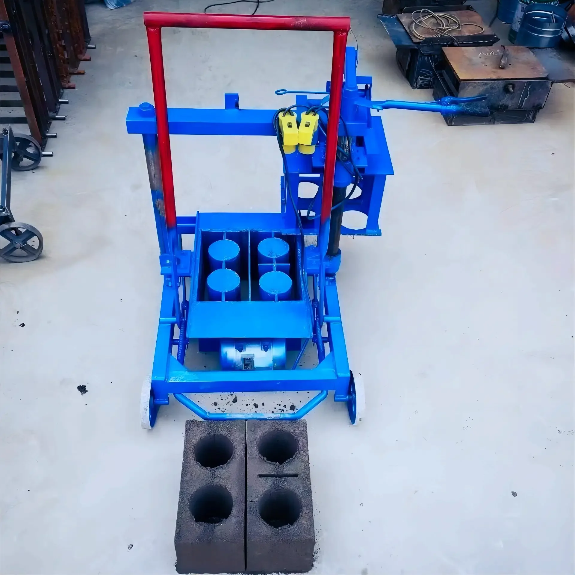 Manual Concrete Cement Block Brick Making Machine Price Hollow Concrete ...