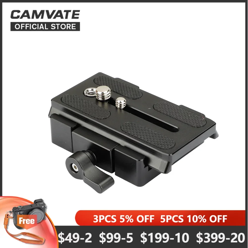 CAMVATE-Manfrotto-Quick-Release-Clamp-Base-With-Camera-Mount-Sliding ...
