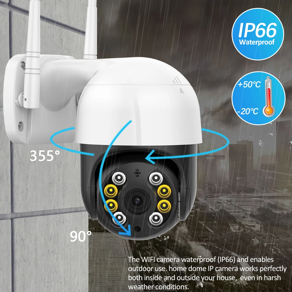 8MP HD IP Camera Outdoor iCSee Wifi Camera PTZ 4K Security CCTV Camera ...