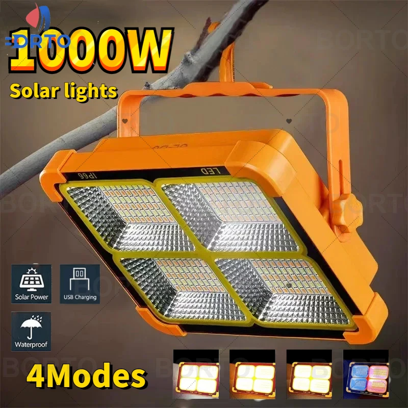 Luz-Solar-de-inundaci-n-recargable-para-exteriores-Reflector-LED-port ...