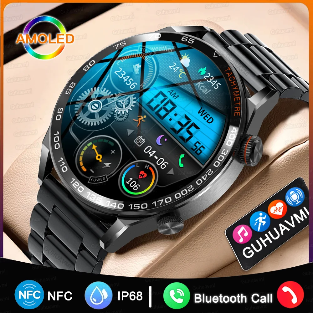 2024-NFC-Smart-Watch-Men-Bluetooth-Call-AMOLED-Clock-Waterproof-Heart ...
