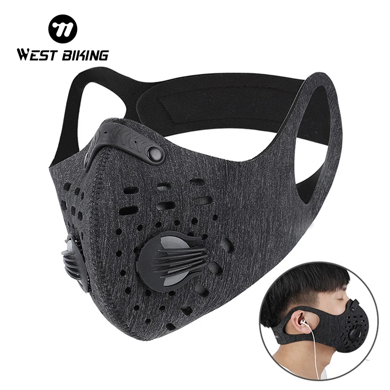 WEST-BIKING-Cycling-Face-Mask-With-Filter-Activated-Carbon-Dust-proof ...