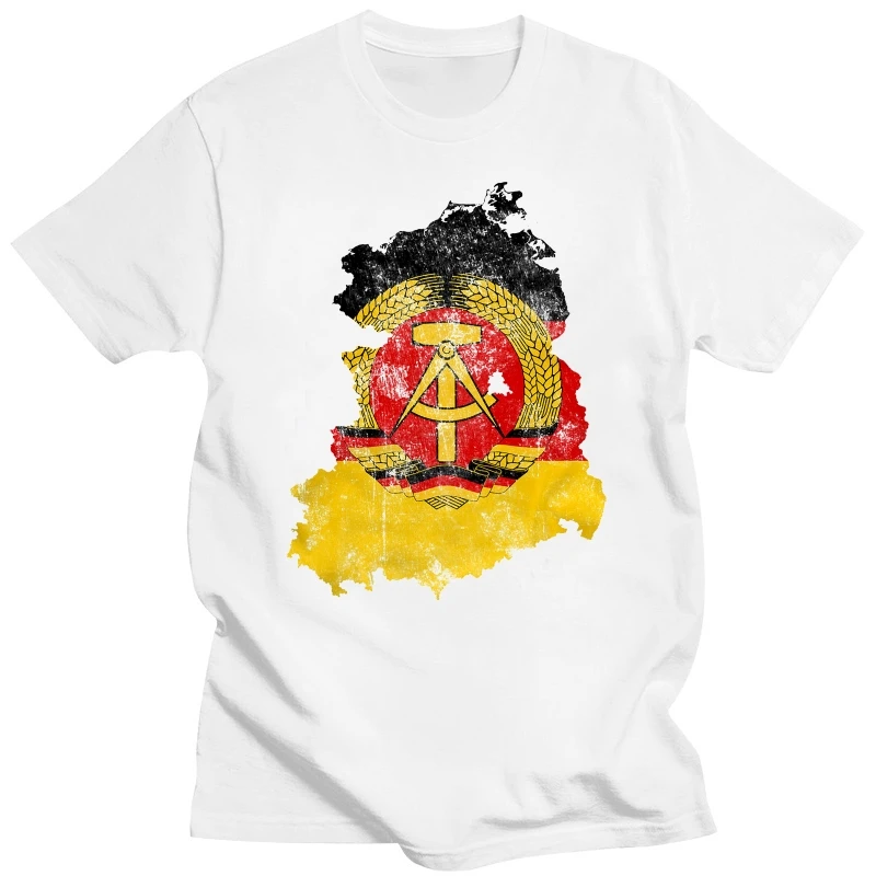 New-Summer-Tee-Shirt-Funny-T-Shirt-Ddr-Retro-Vintage-Map-Flagge-Flag ...
