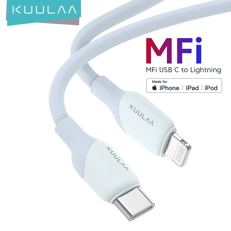 KUULAA USB C to Lightning MFI Cable for iPhone Fast Charging Cable PD ...