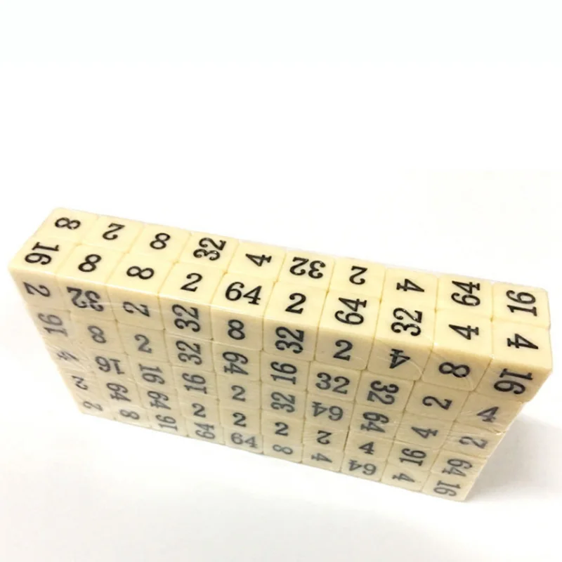 6 Pcs/set 6 Sided Multiple Dice 2 4 8 16 32 64 Funny Puzzle Game ...