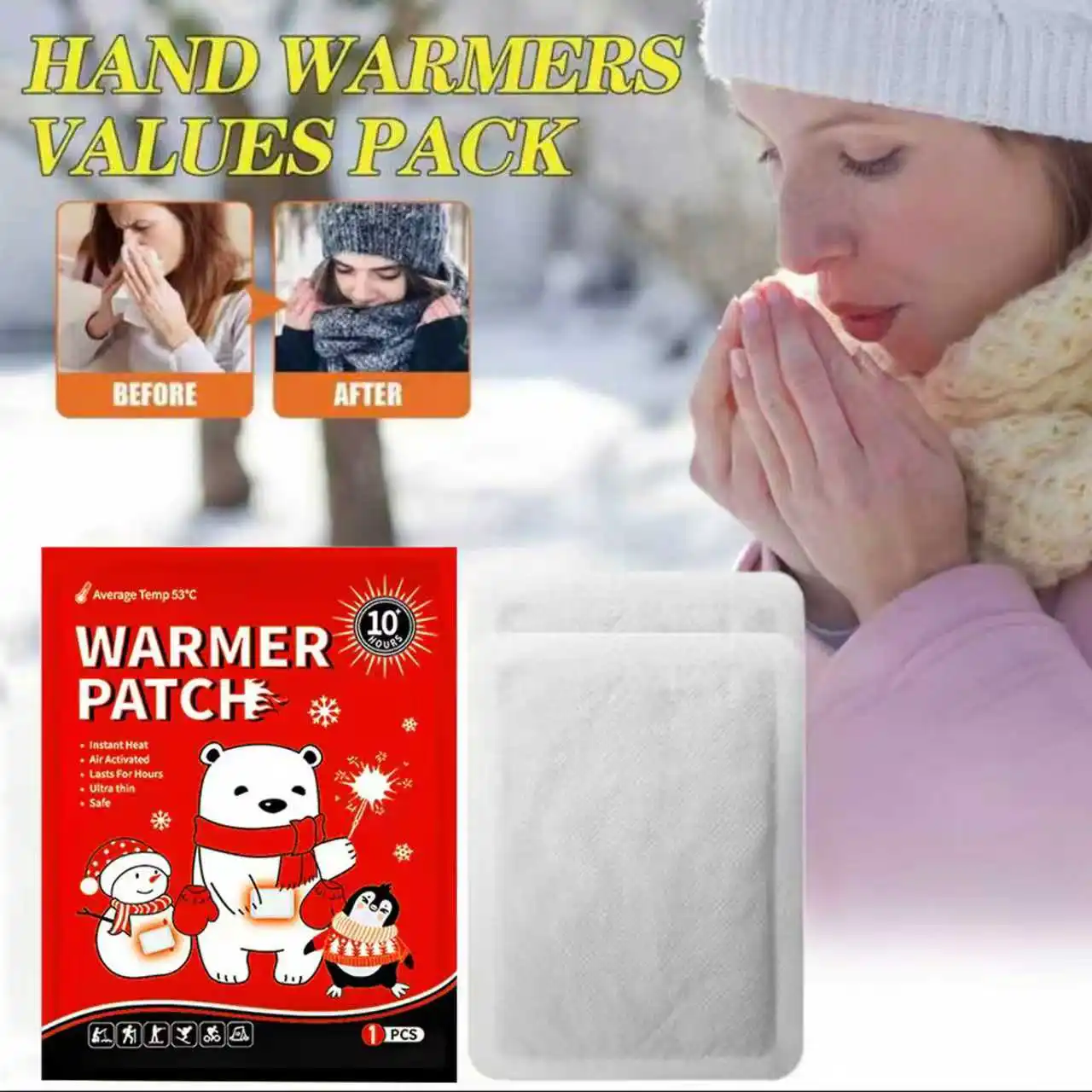 5PC autumn and winter warm body patches, warm body and feet, cold and ...