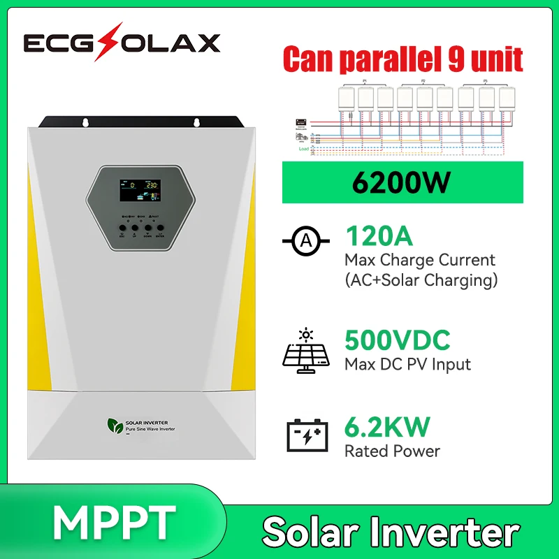 ECGSOLAX-inversor-Solar-h-brido-de-6200W-controlador-Solar-MPPT ...