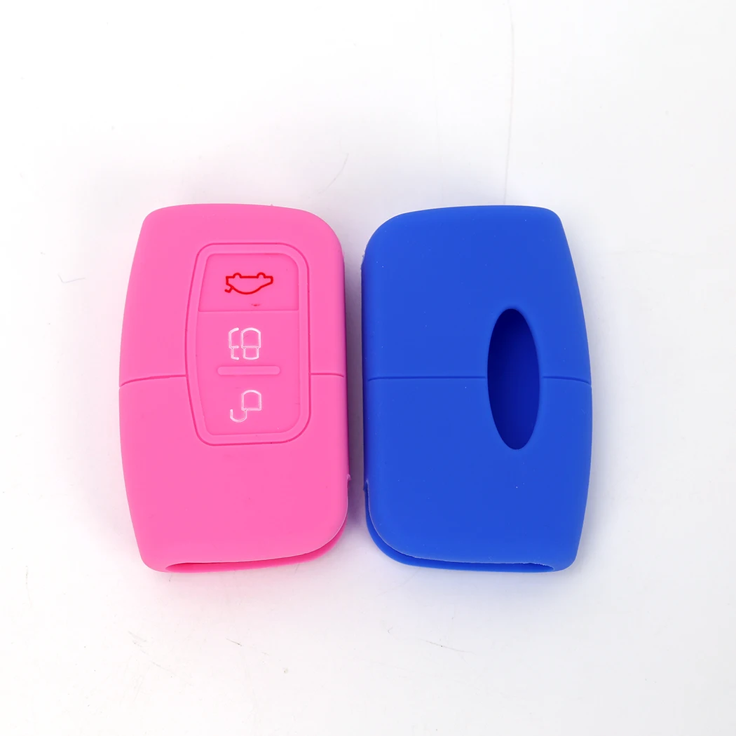 3 Button Remote Smart Silicone Car Key Case Cover Fob For Ford Focus ...