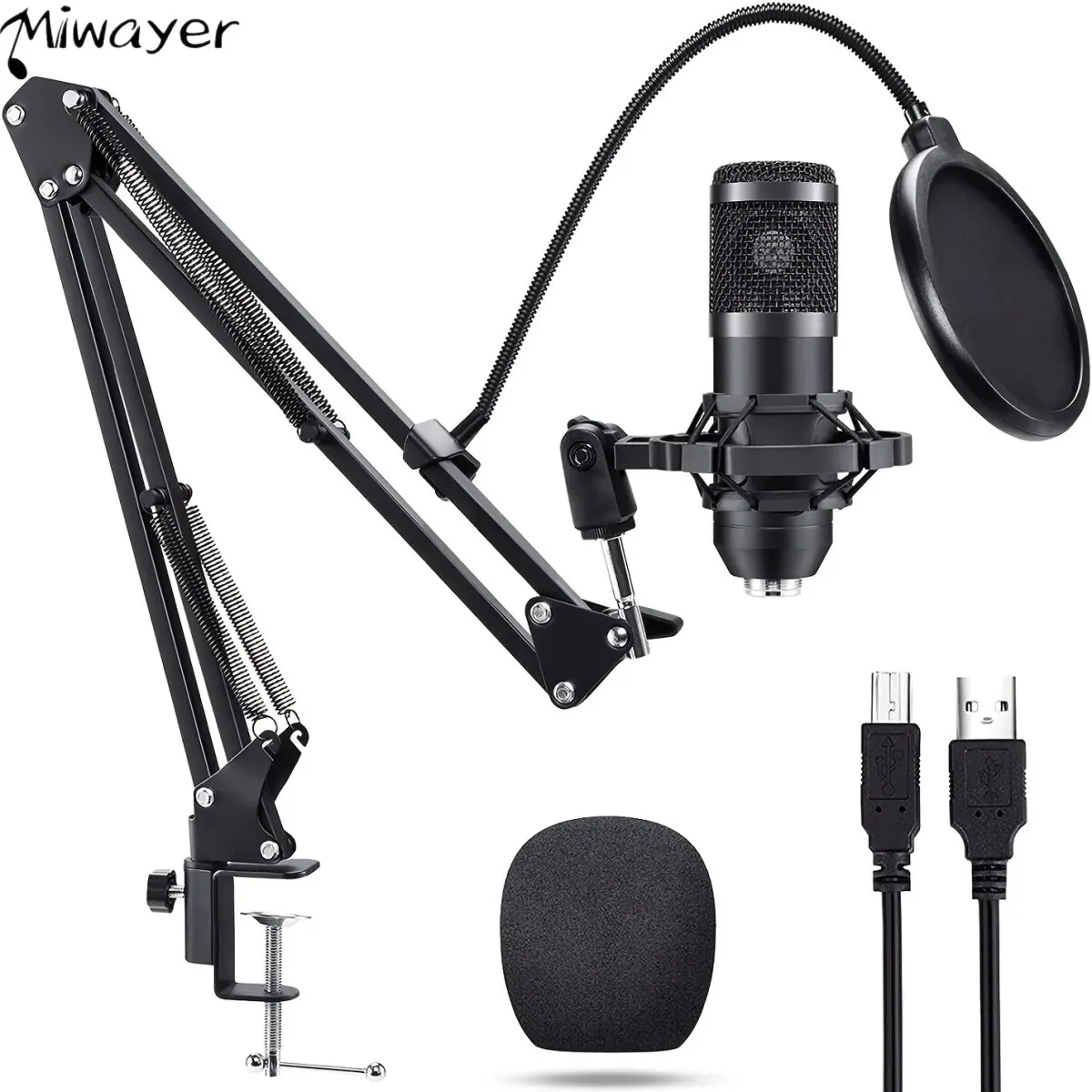 Miwayer-USB-Recording-Microphone-Professional-Condenser-Mic-Kit-with ...