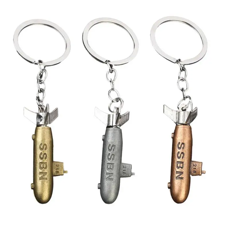 Vintage Keychain 3D Submarine Model Vintage Key Ring Fob Chain Holder ...