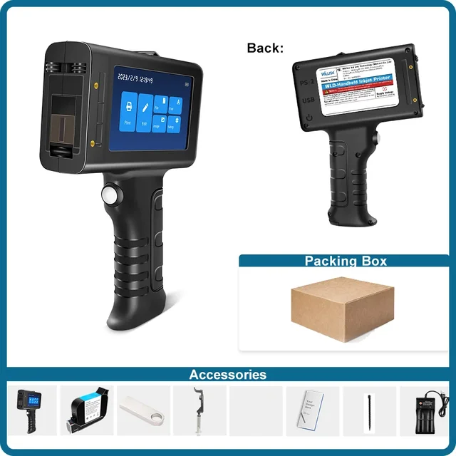 Willita 12.7mm Handheld Inkjet Printer Gun Portable For Metal Expiry ...