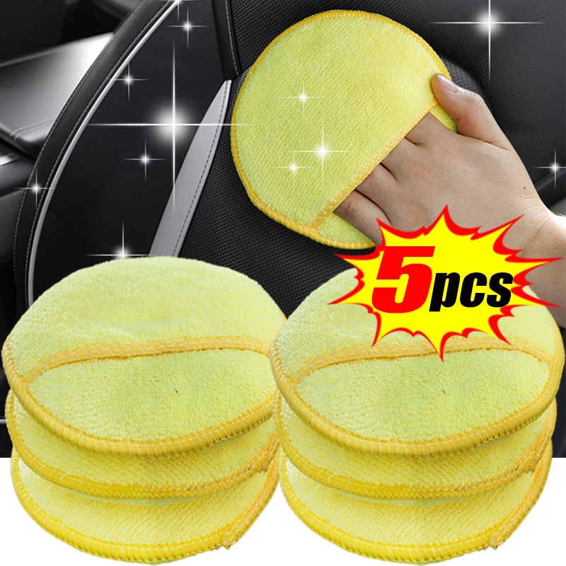 Car-Round-Polishing-Sponge-Pad-Microfiber-Car-Wash-Sponge-Applicator ...
