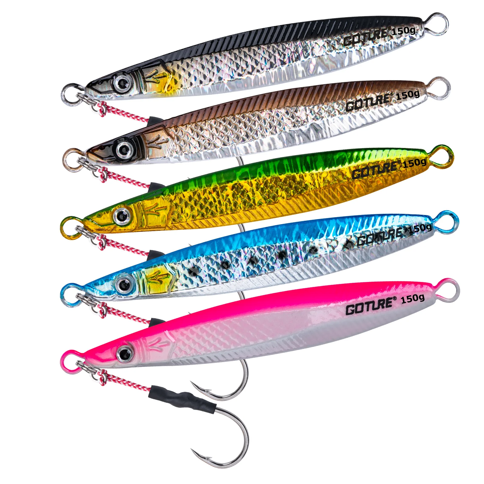 Goture 5pcs/lot VIB Fishing Slow Jig Fishing Jigging Lures 80g 100g ...