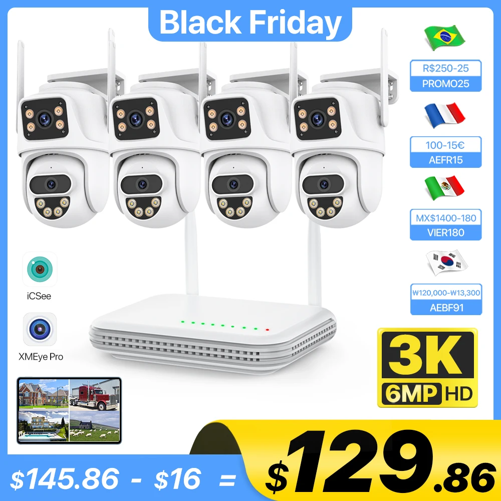 Kit-sem-fio-Home-Security-Camera-System-Vigil-ncia-por-v-deo-Mini-CCTV ...