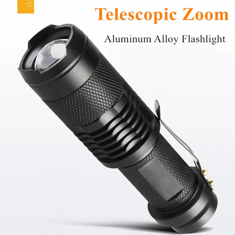 Strong Light XPE Flashlight LED Aluminum Alloy Telescopic Focusing ...
