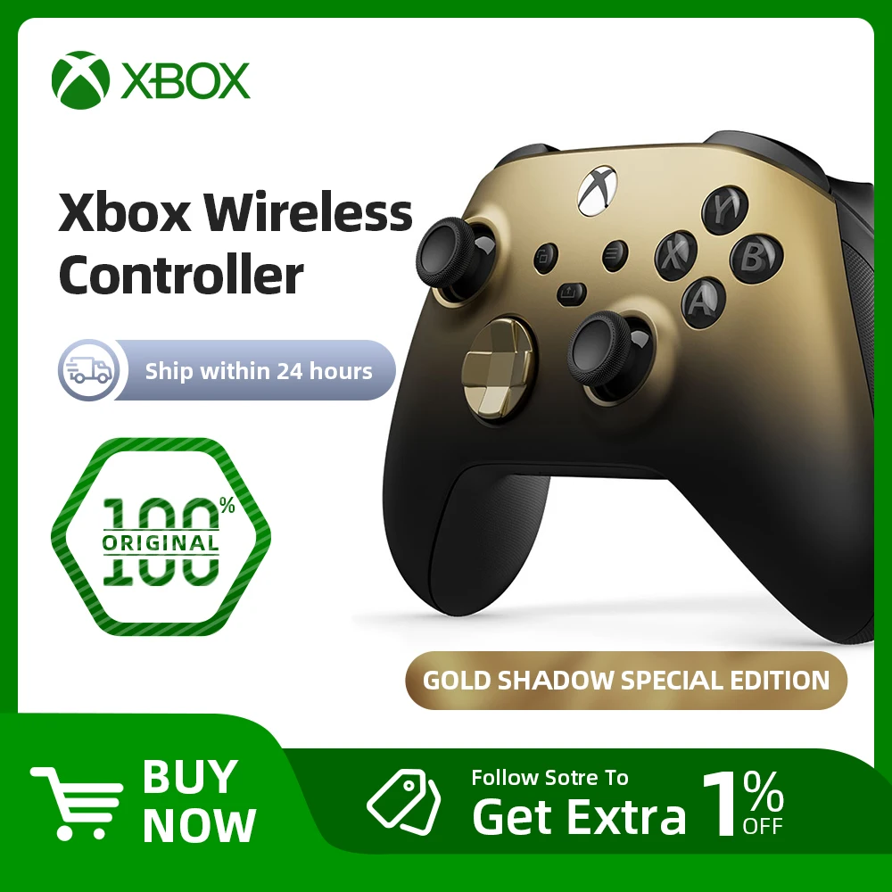 Microsoft-Xbox-Core-Wireless-Controller-Gold-Shadow-Version-for-Xbox ...