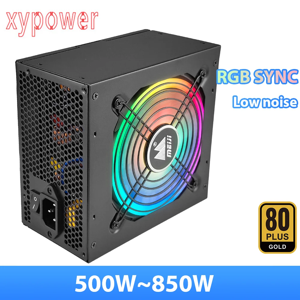 XY-700W-750W-850W-650W-600W-500W-PC-Gold-Medal-RGB-PSU-Unit-Black-Game ...