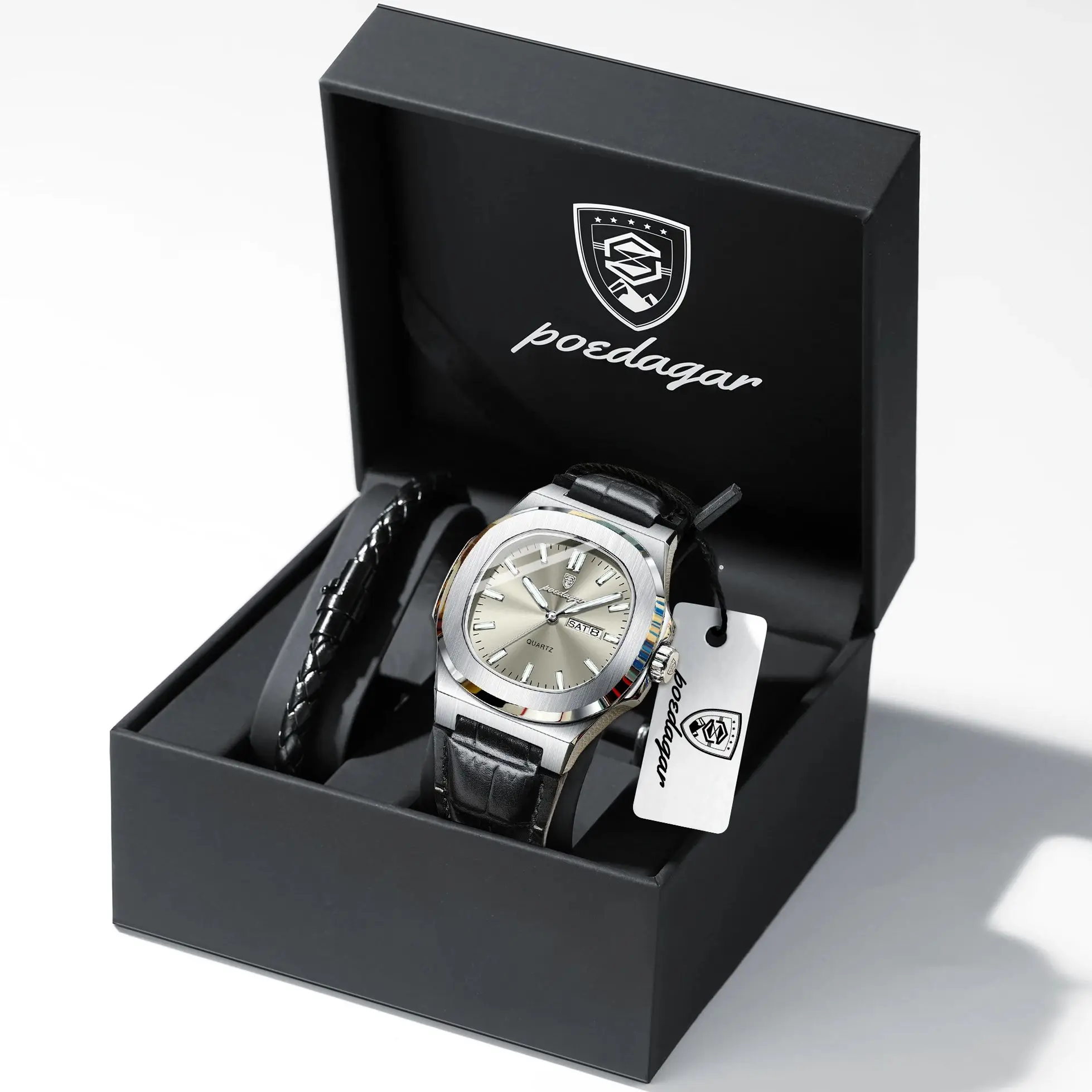 POEDAGAR Top Business Watches For Men Luminous Waterproof Week Date Man ...