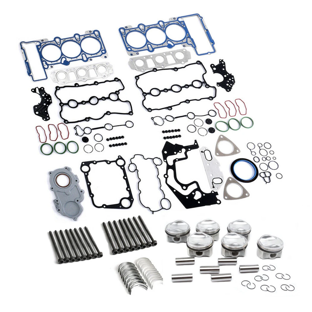 24pcs Engine Pistons Gaskets Rebuild Kit for Audi A5 A6 A7 A8 S4 S5 Q5 ...