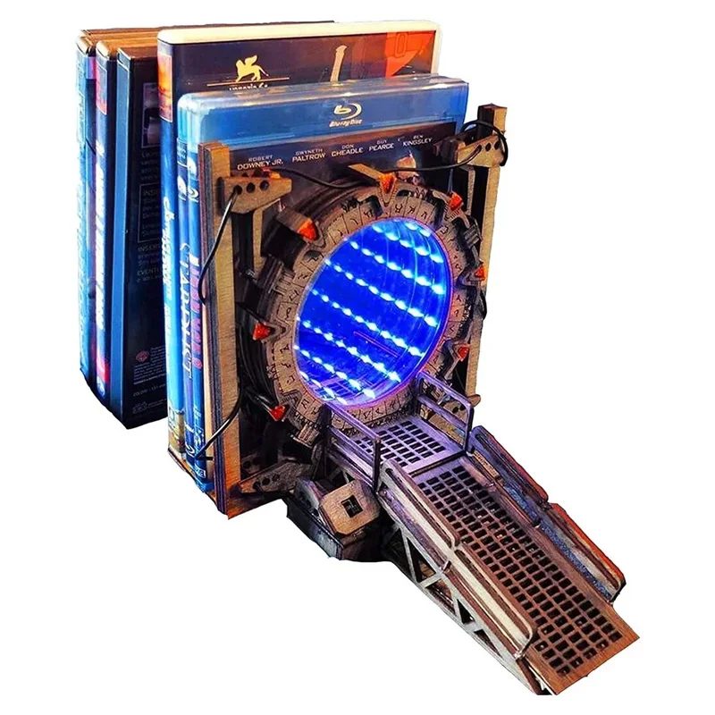 1pc Galaxy Gate Bookend Creative Cross-Border Time Tunnel LED Light Up ...