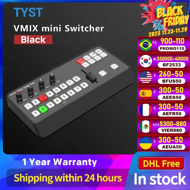 TYST-Video-Vmix-Mini-Switcher-Control-Panel-MIDI2-0-Video-Recording ...
