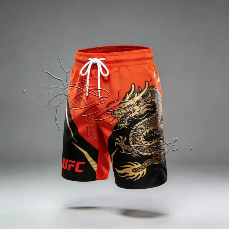 2026 UFC Enthusiasts Sports Fitness Quick Drying Mesh Boxing Shorts Men ...