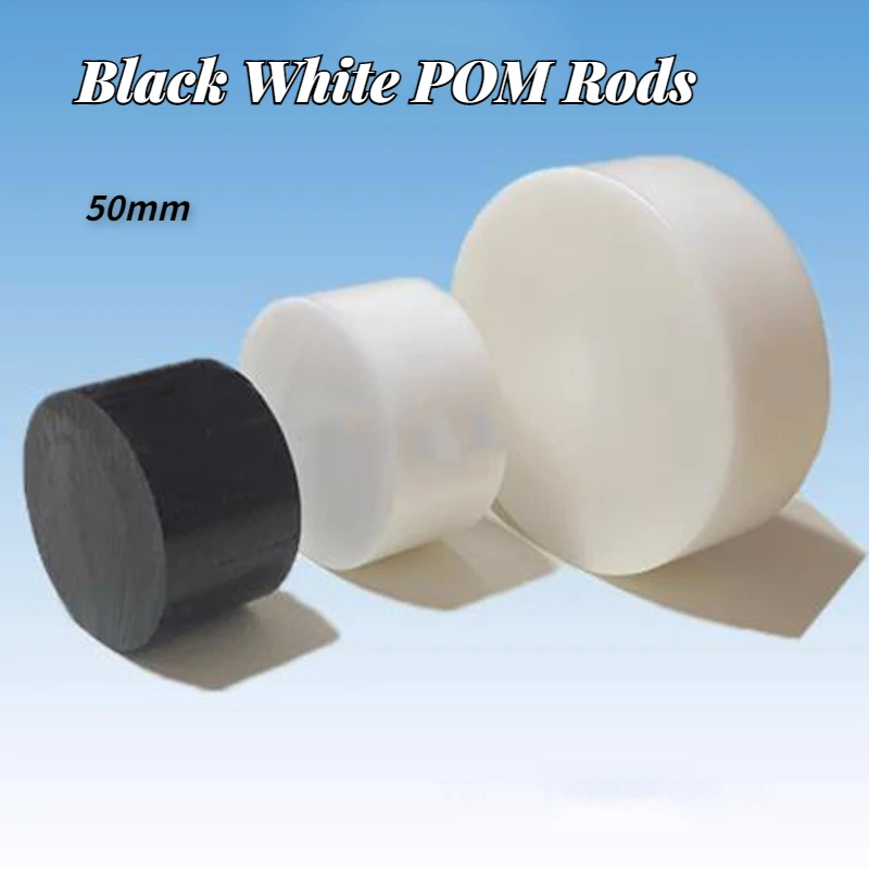 1Pcs-50mm-Black-White-POM-Rods-Wear-resisting-Solid-Plastic-Bars ...