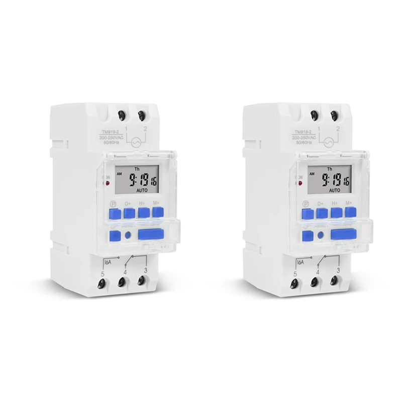 2X-SINOTIMER-TM919A-2-Programmable-Digital-Time-Switch-Relay-Timer ...