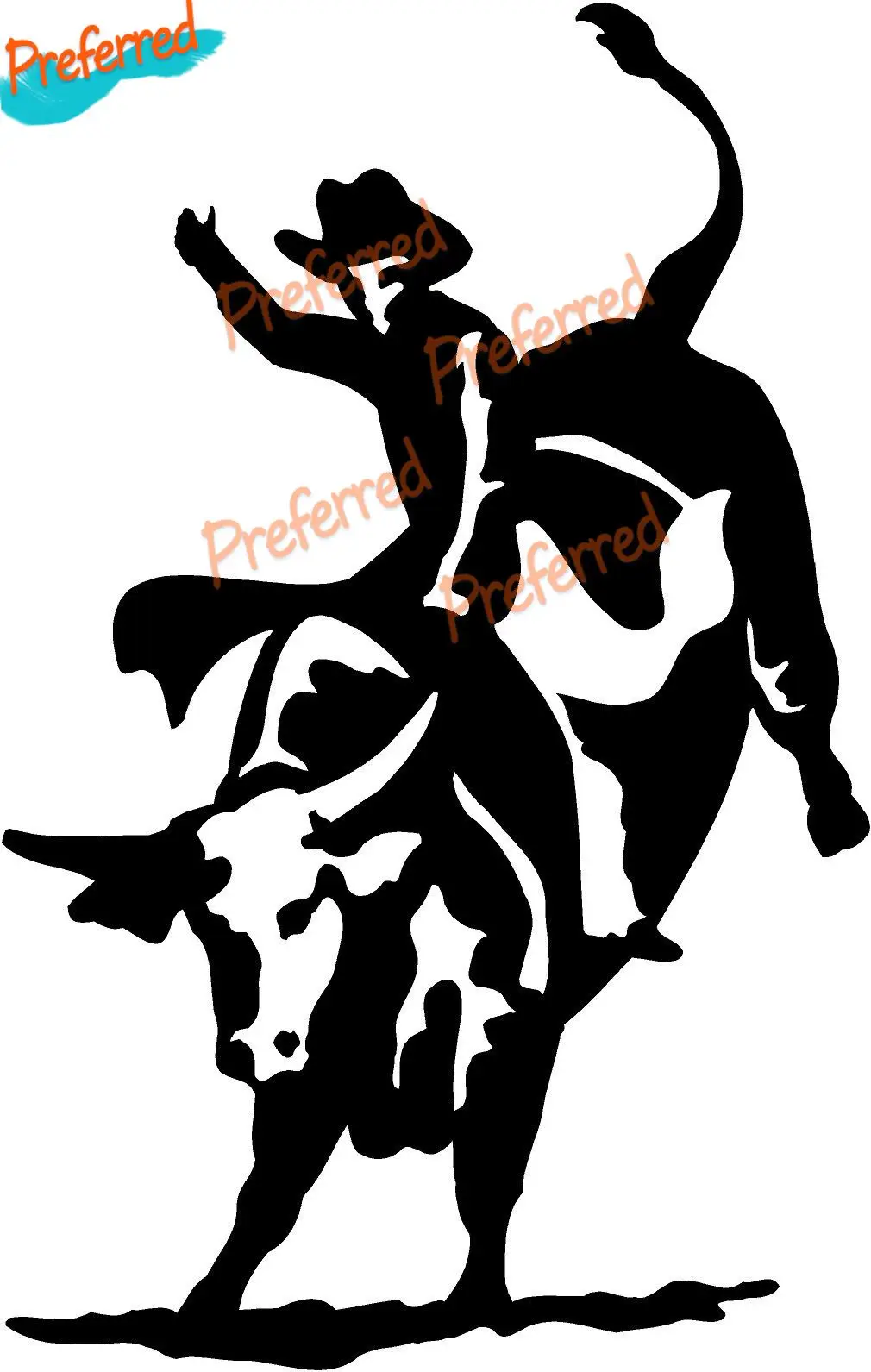 Bull Rider Silhouette