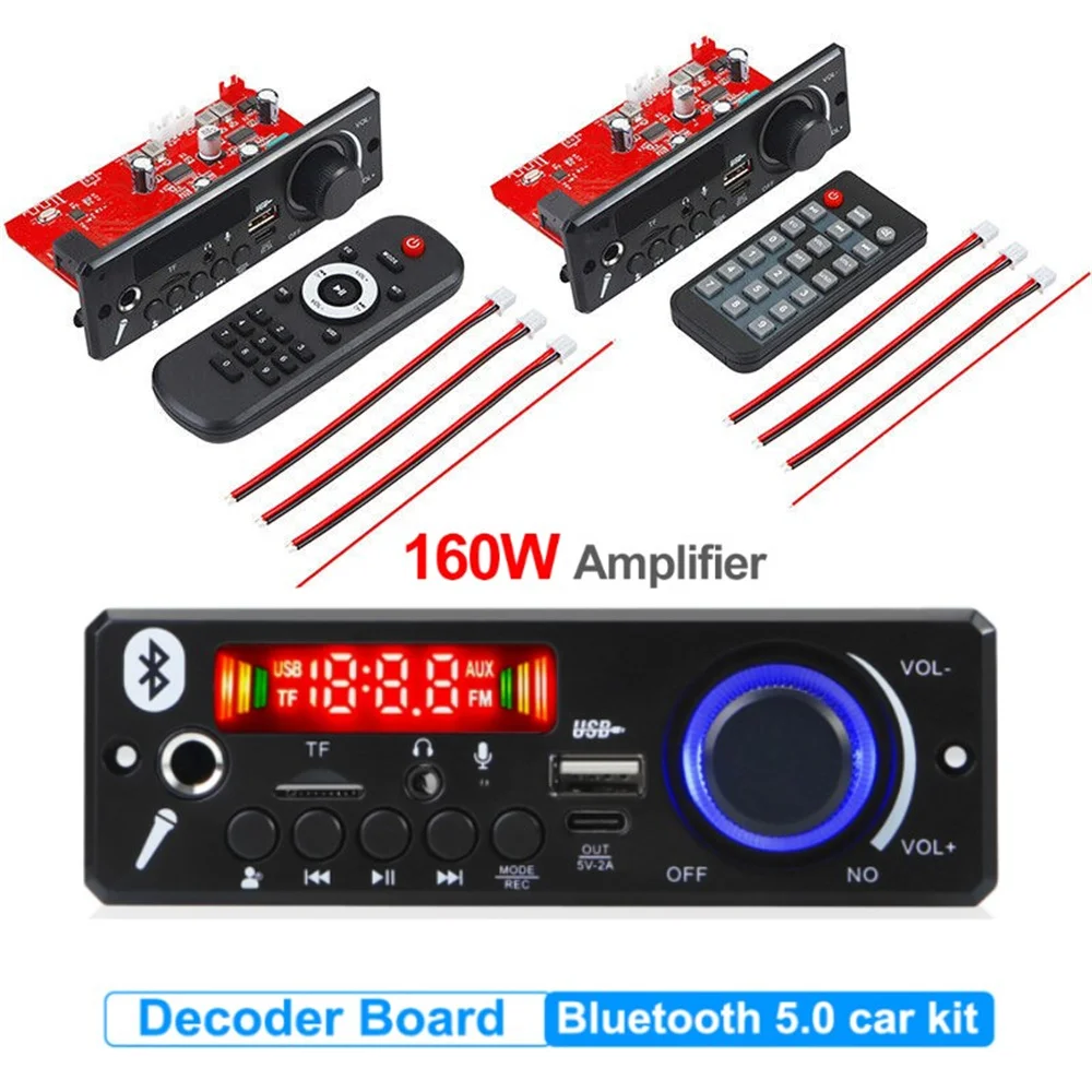 Bluetooth-5-0-MP3-Decoder-Board-2-80W-160W-Amplifier-Audio-Player-12V ...