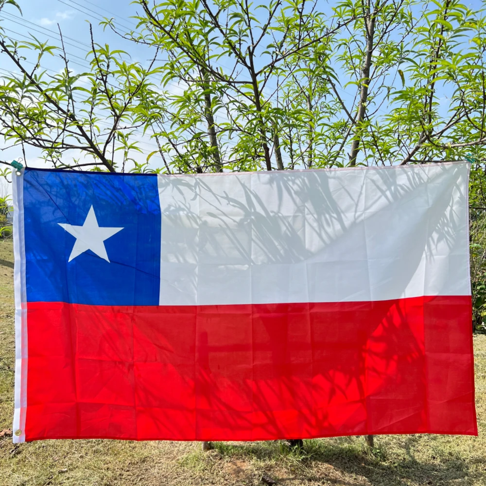 Chile flag 90x150cm Hanging polyester polyester flag 3x5 ft CL Chilean ...