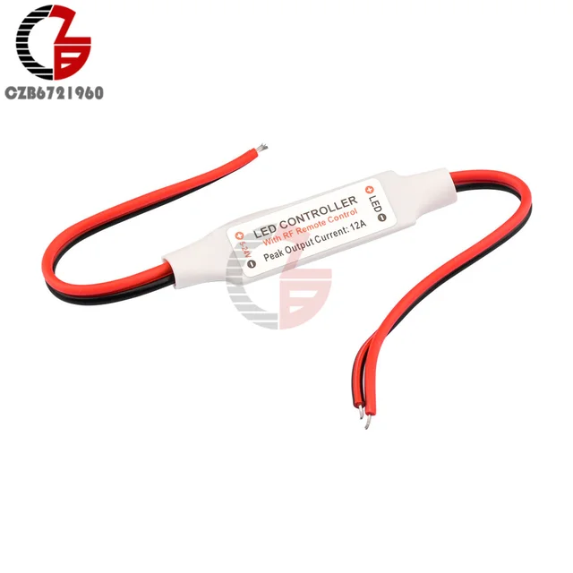 12V RF Wireless Remote Mini Switch Dimmer Controller For LED Strip ...