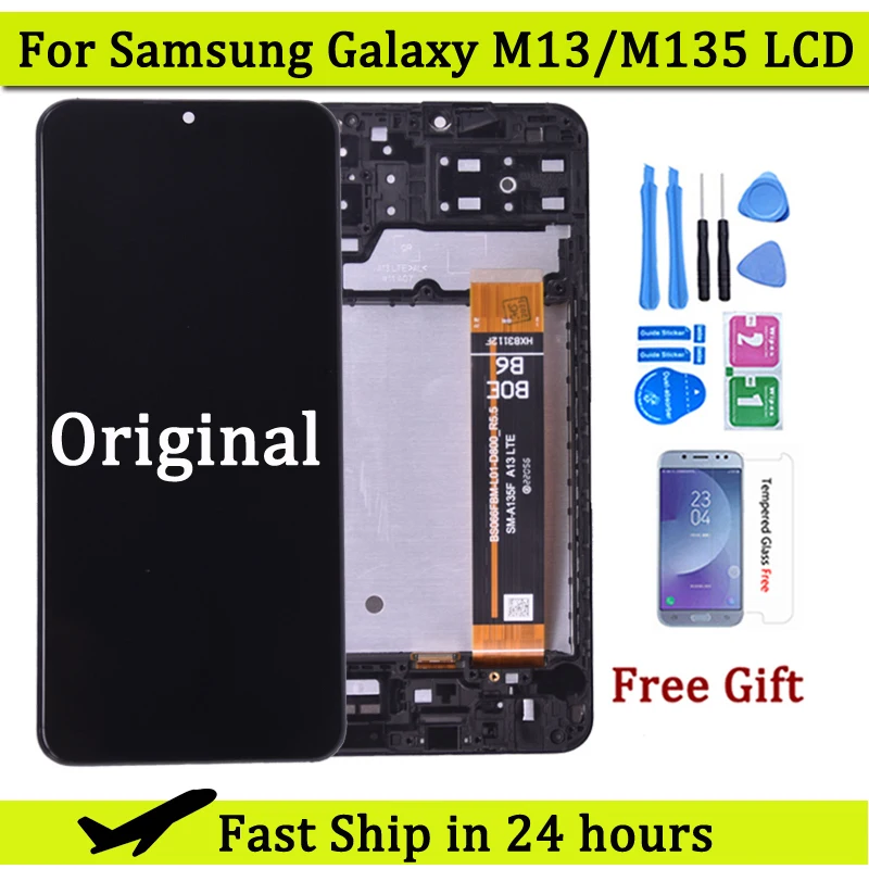Original-6-6-For-Samsung-Galaxy-M13-M135-LCD-Display-With-Touch-Screen ...