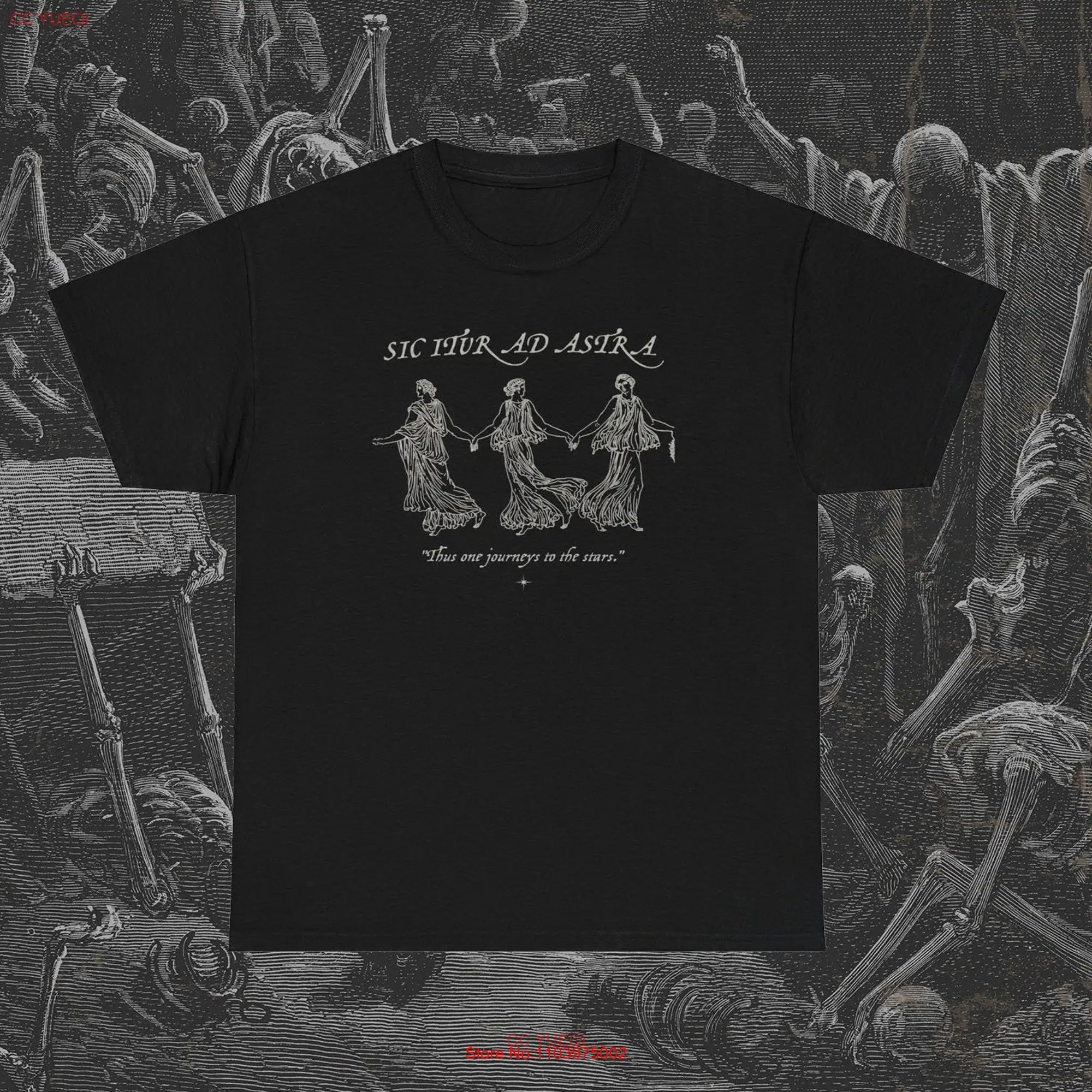 Greek-Mythology-T-Shirt-Sic-Itur-Ad-Astra-Dark-Academia-Latin-Quote ...