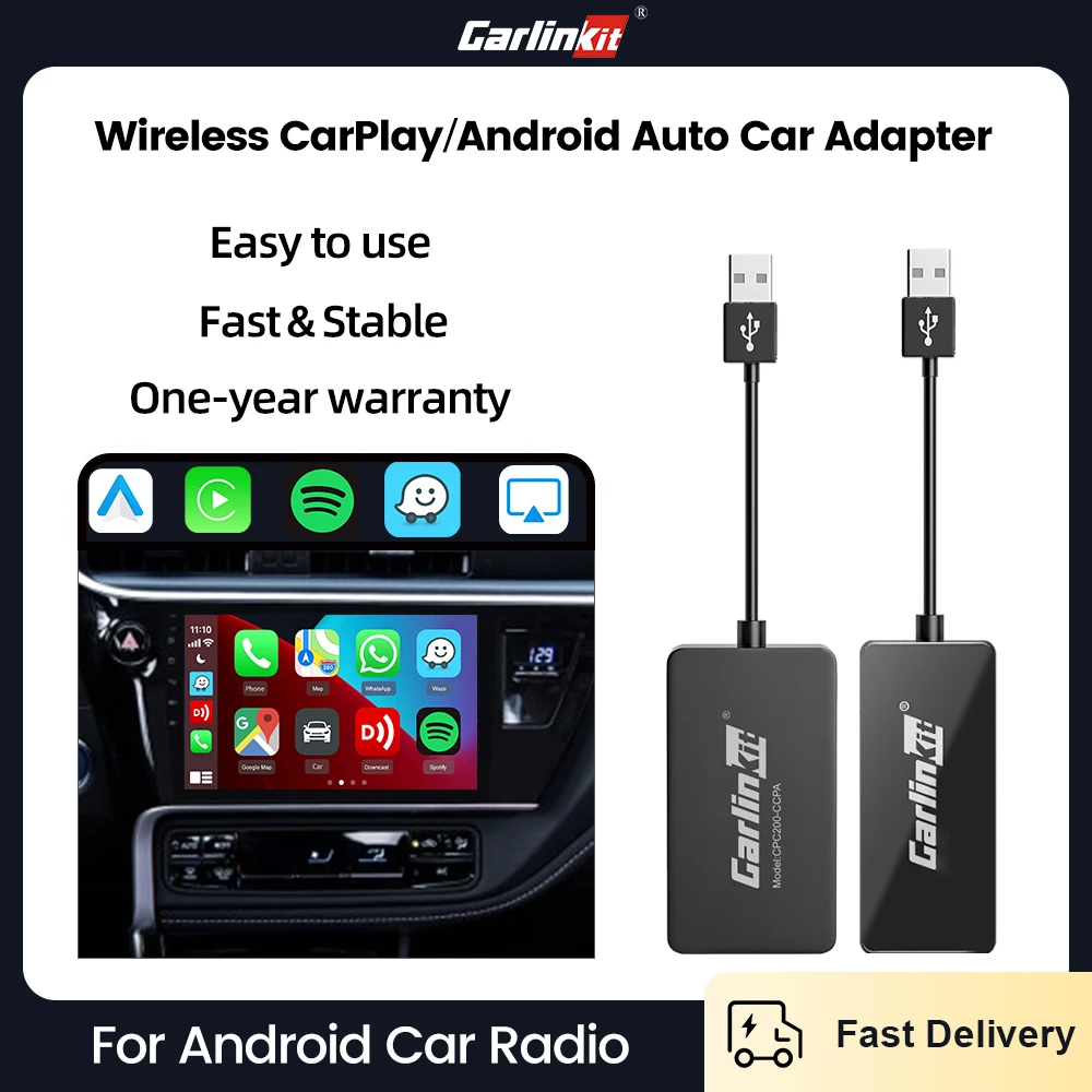 CarlinKit Wired/Wireless CarPlay/Android Auto Dongle USB Auto Connect ...
