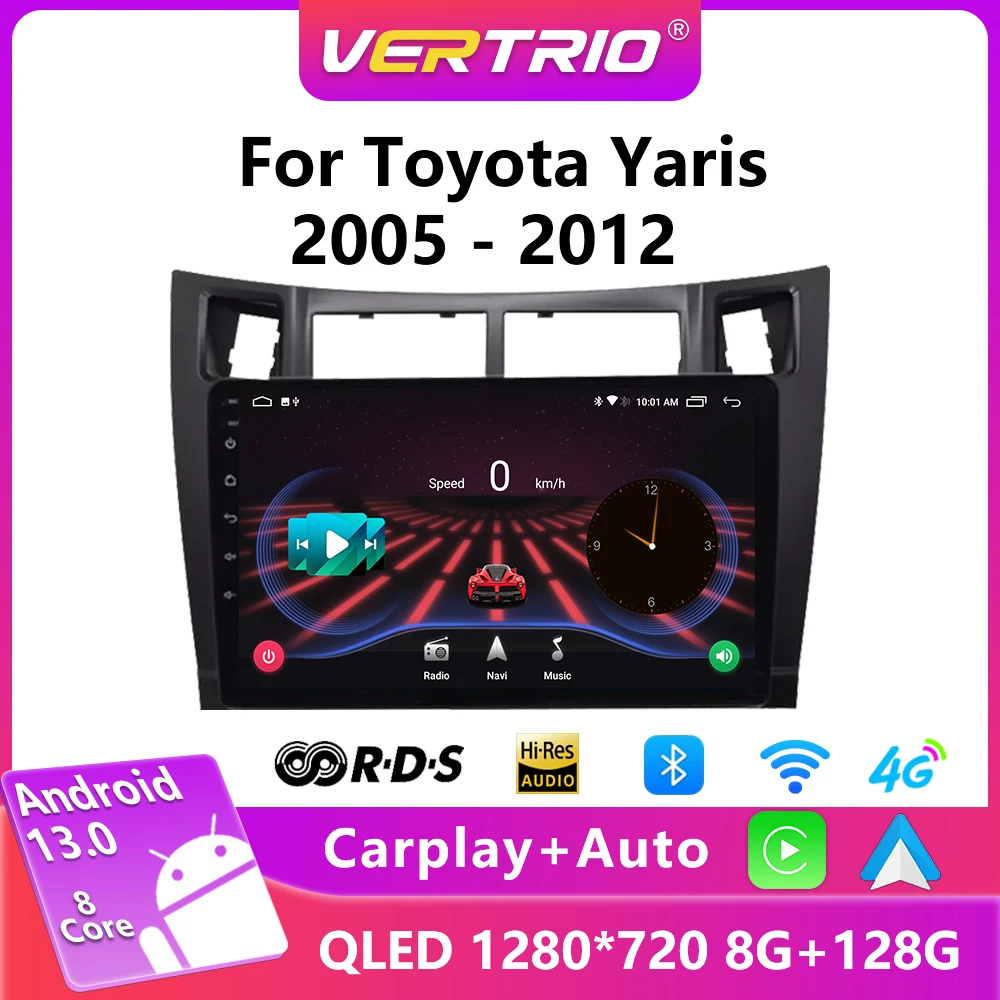 For-Toyota-Yaris-2005-2012-Android-13-Car-Multimedia-Player-Radio ...