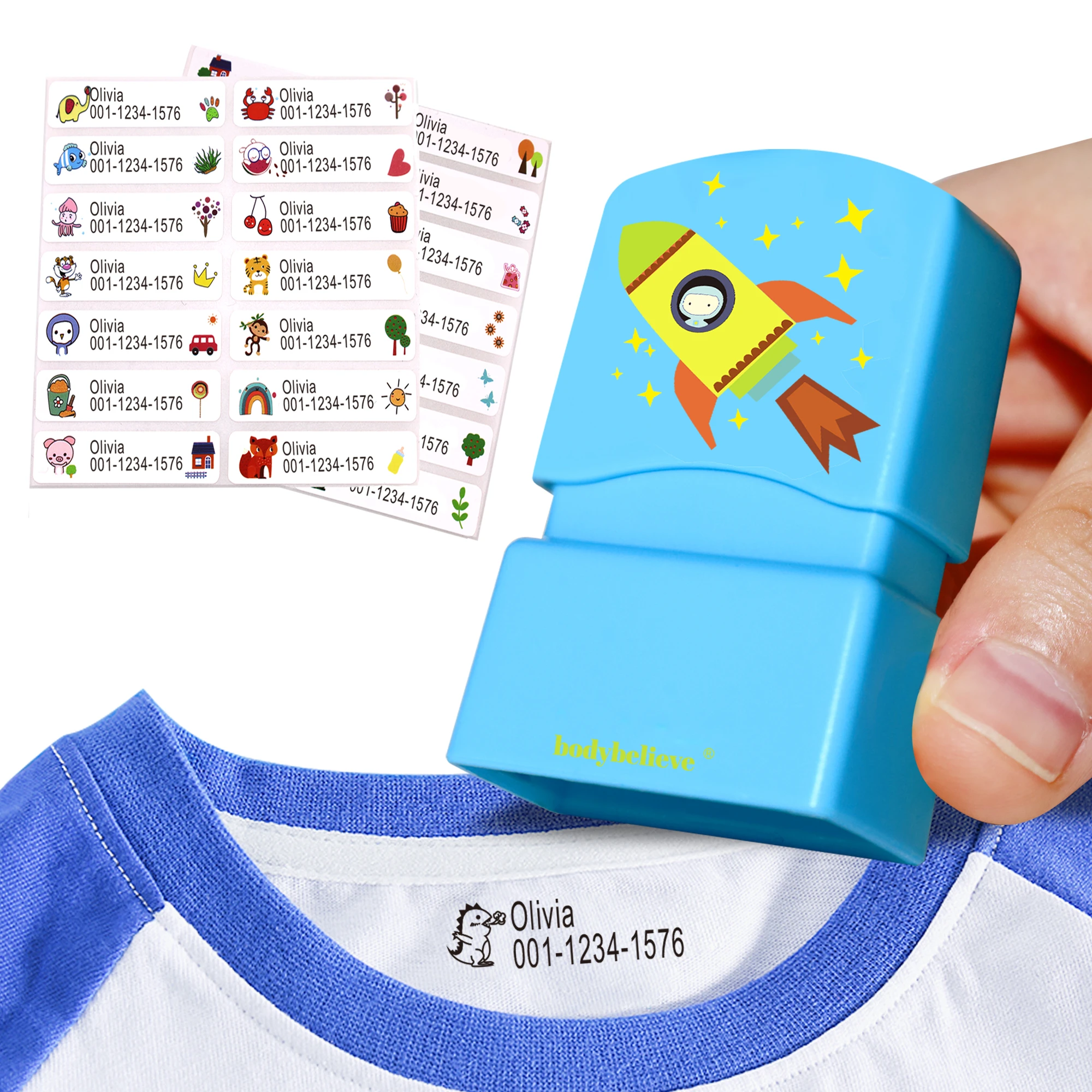 Custom Name Seals Stamp for Baby Teachers Kids Children's Clothing ...