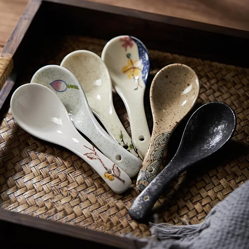 Bone China Spoon Dinnerware Service Ceramic Ladle Dinner Dipper ...