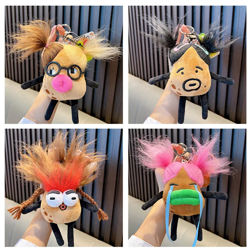 Genuine-Plush-Fried-Potato-Key-Chain-Female-Exquisite-Schoolbag-Pendant ...