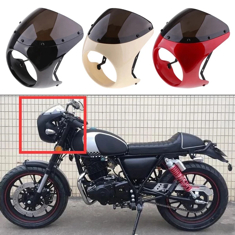 Motorcycle Front Headlight Fairing Windscreen Windshield Plastic ...