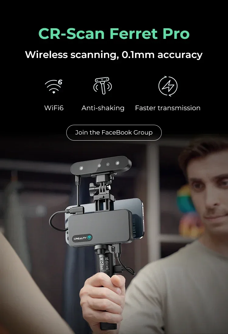 Creality CR-Scan Ferret Pro Portable Handheld 3D Scanner Anti-shake ...