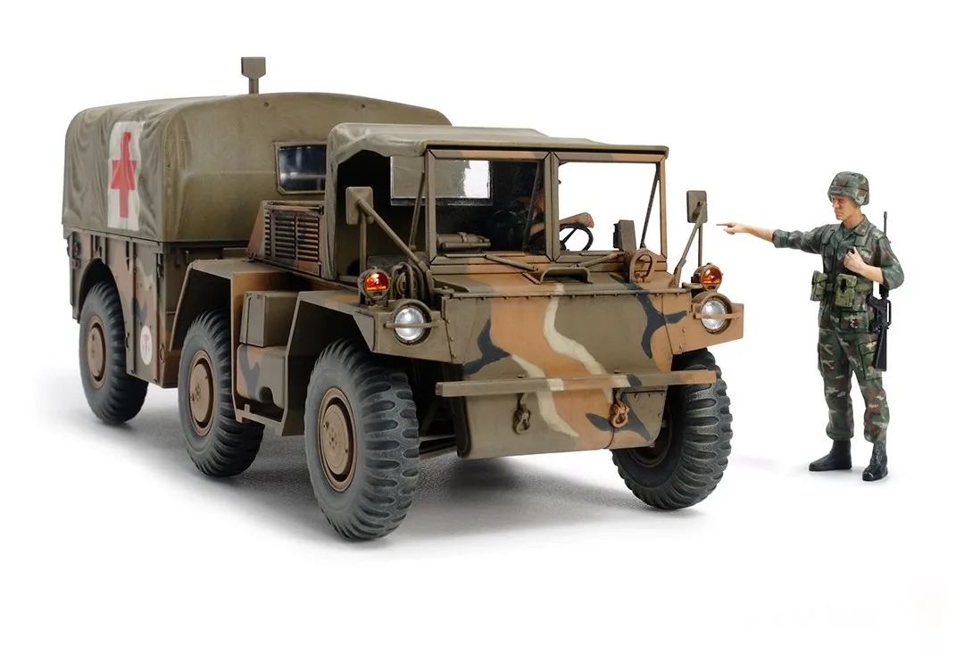 Tamiya 35342 플라스틱 모델 1/35 스케일 미국 6x6 구급차 트럭 M792 Gama 염소 군사 모델링, 성인용 모델 ...