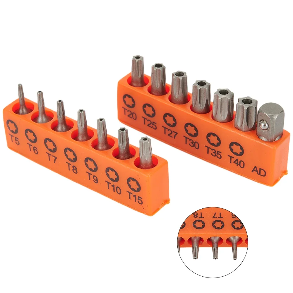 14pcs-Set-25mm-Torx-Screwdriver-Bits-With-Hole-T5-T40-Electric-Screw ...