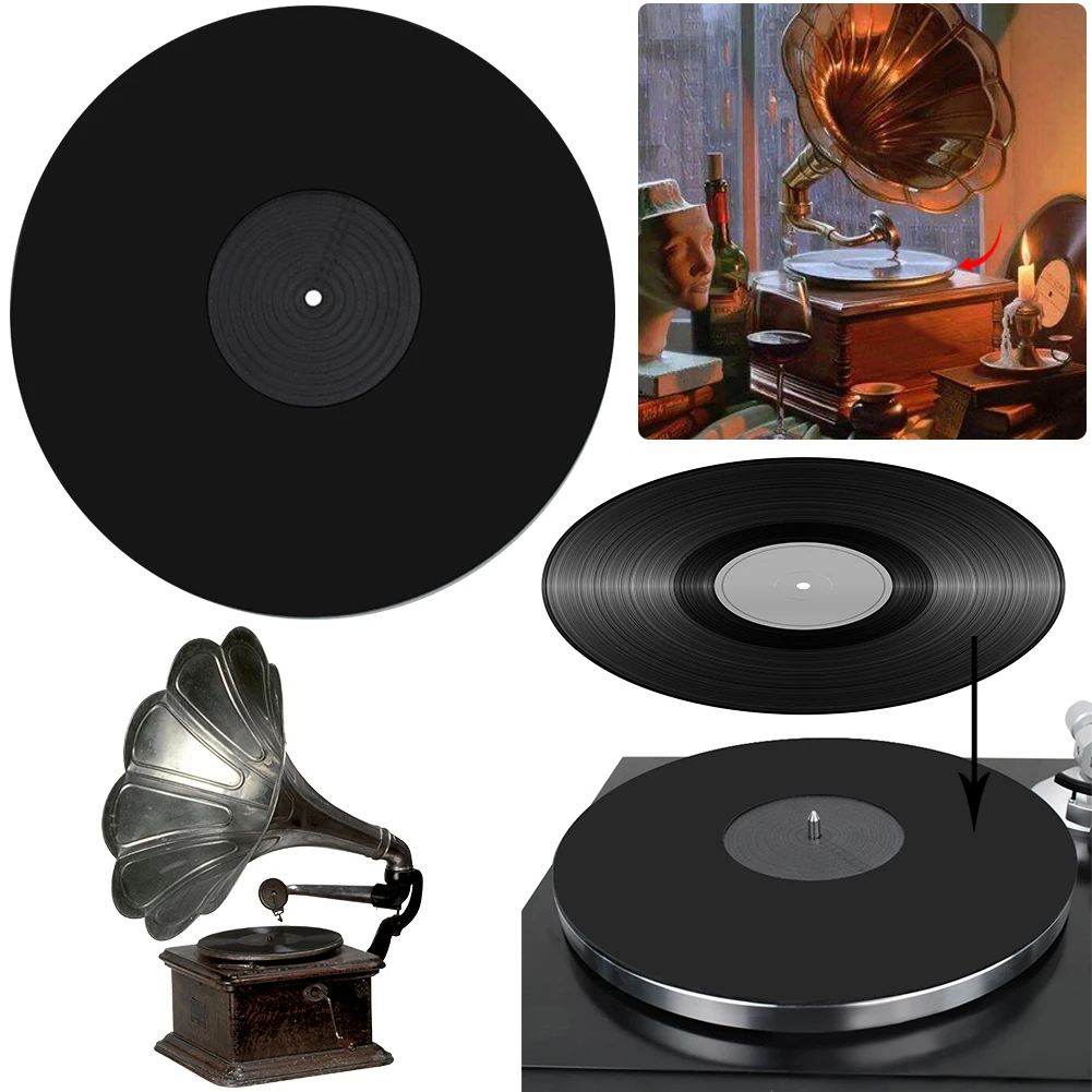 Turntable Pad Anti Slip Record Player Mat Acrylic Platter Slipmat 12In ...