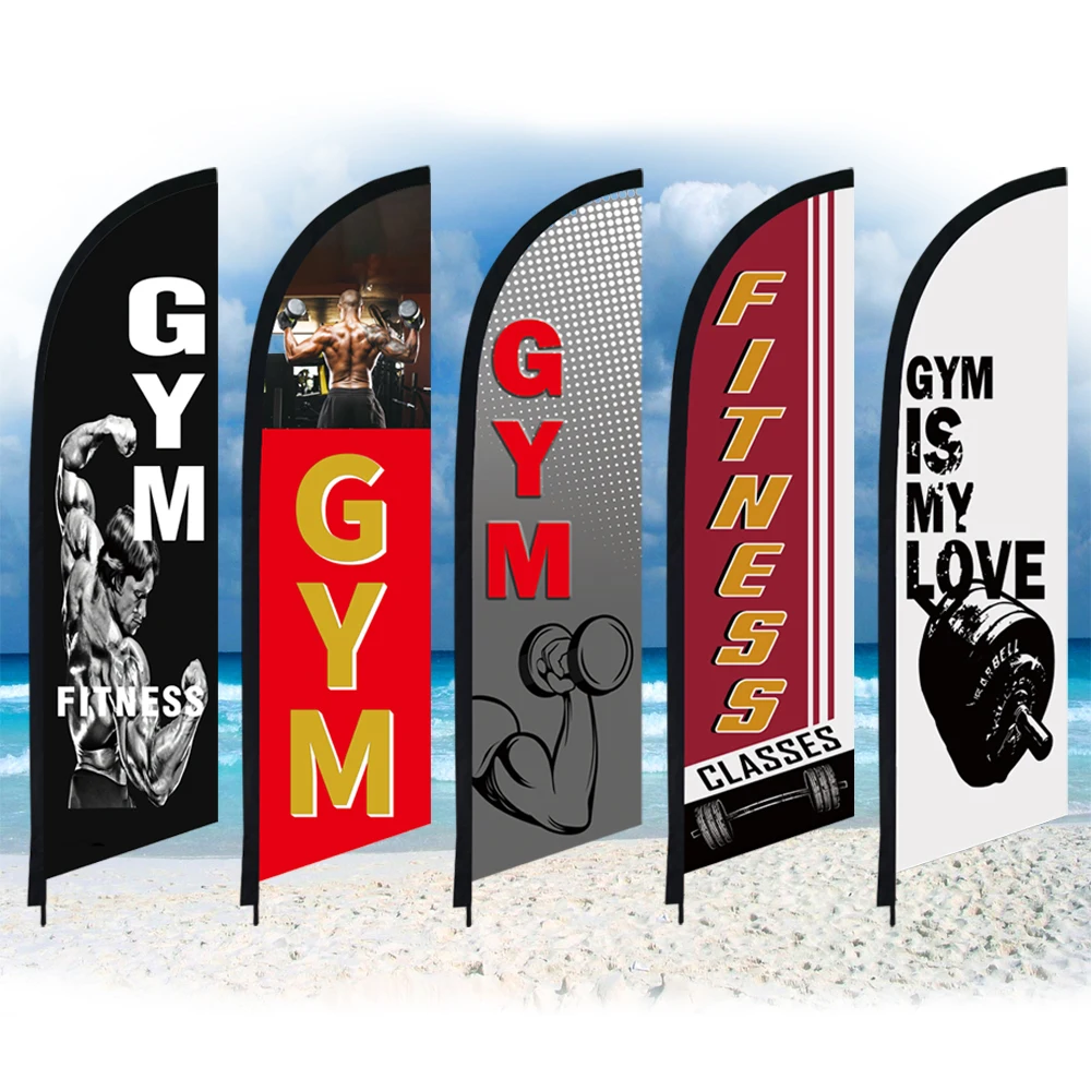 Custom-Outdoor-Sports-Decora-o-Banner-Gym-Feather-Flag-apenas-Swooper ...