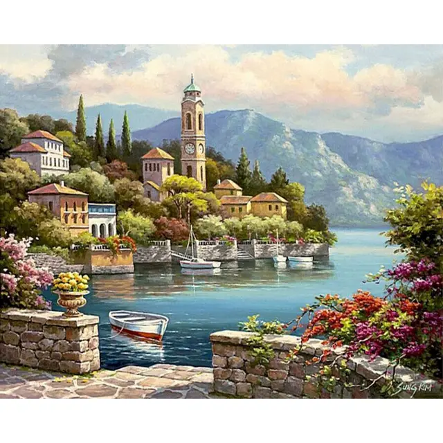 GATYZTORY Acrylic Painting By Numbers Scenery 60x75cm DIY Paint By ...