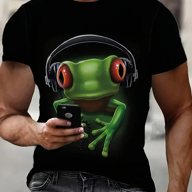 Tree Frog Graphic T-Shirt For Men Funny Short Sleeve Tees Top Summer ...