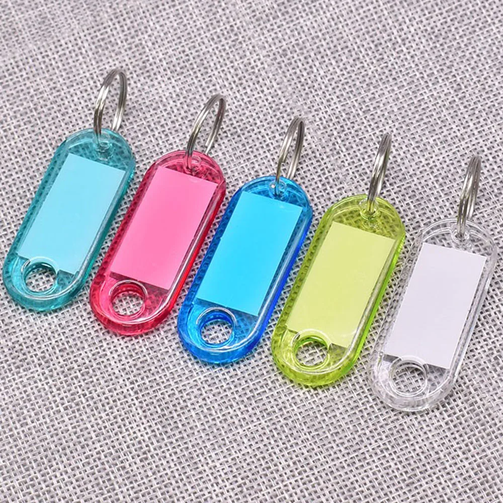 50-Pcs-Color-Key-Chain-Chain-Room-Number-Key-Rings-Parts-Diy-Plastic-ID ...