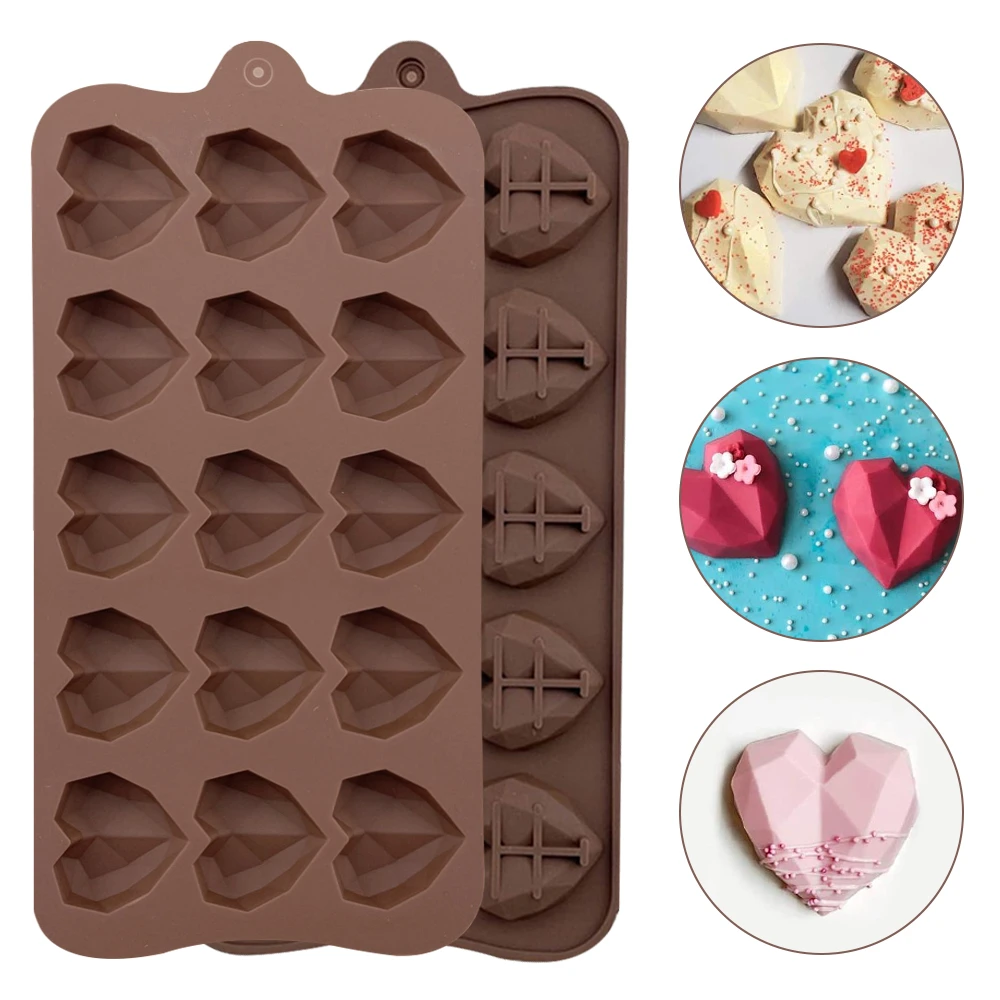 Love Mold Silicone Baking Accessories DIY Chocolate Candy Molds Fudge ...