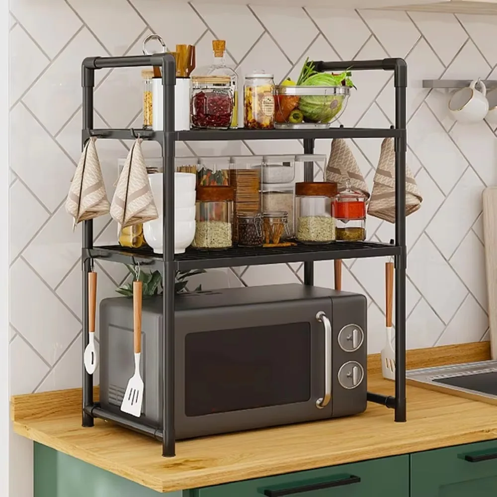Kitchen-Storage-Rack-Microwave-Shelf-Condiment-Organizer-Multi-Layer ...